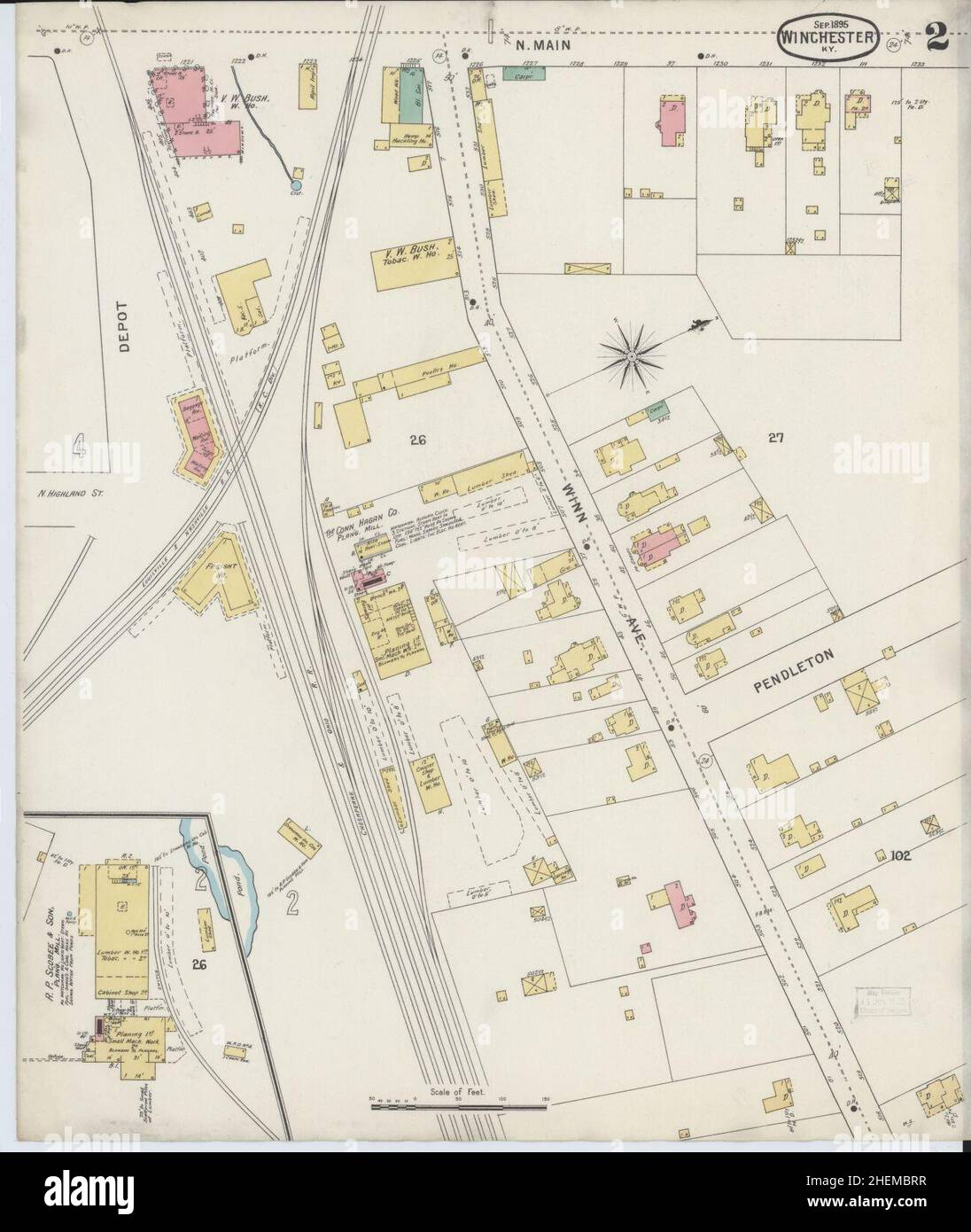 Winchester kentucky map hi-res stock photography and images - Alamy