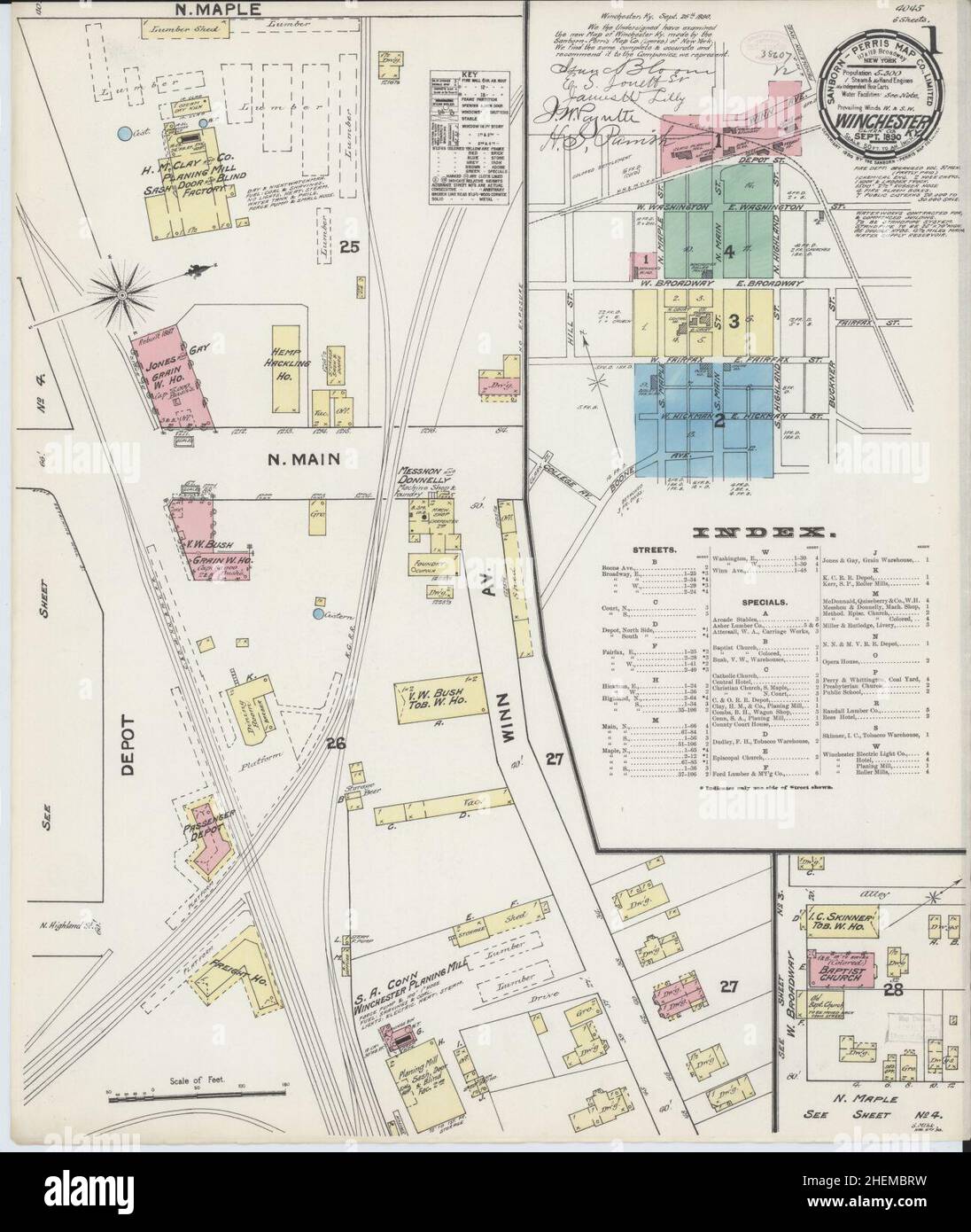 Winchester kentucky map hi-res stock photography and images - Alamy