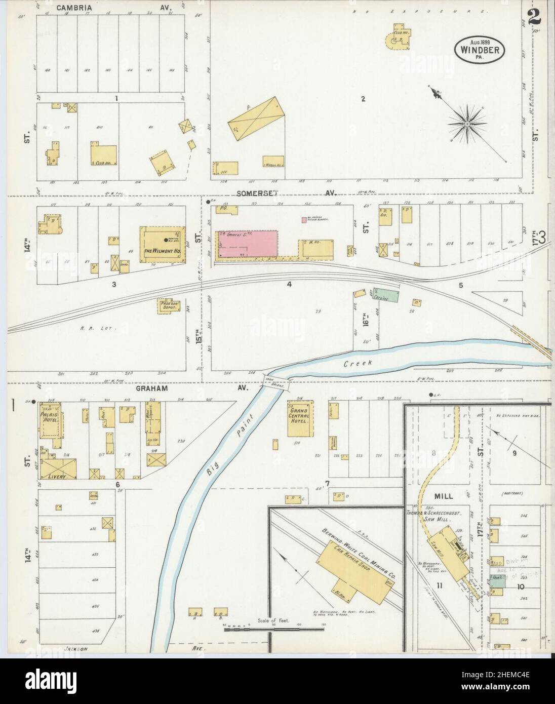 Somerset pennsylvania map hi-res stock photography and images - Alamy