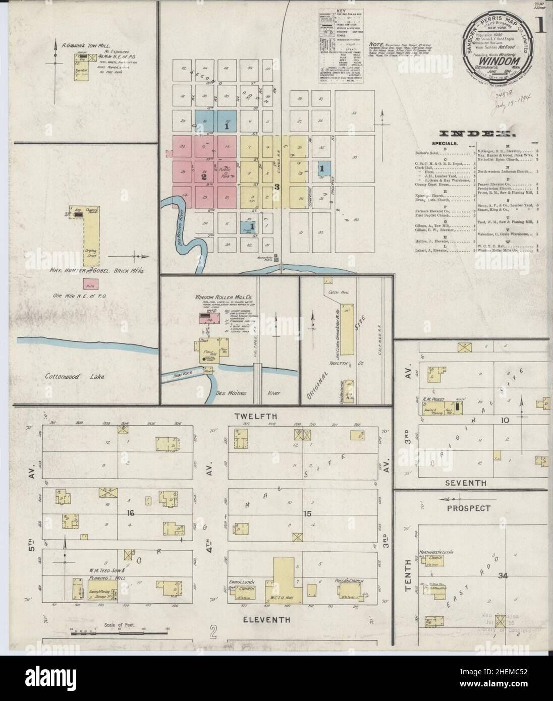 Map of cottonwood minnesota hi-res stock photography and images - Alamy