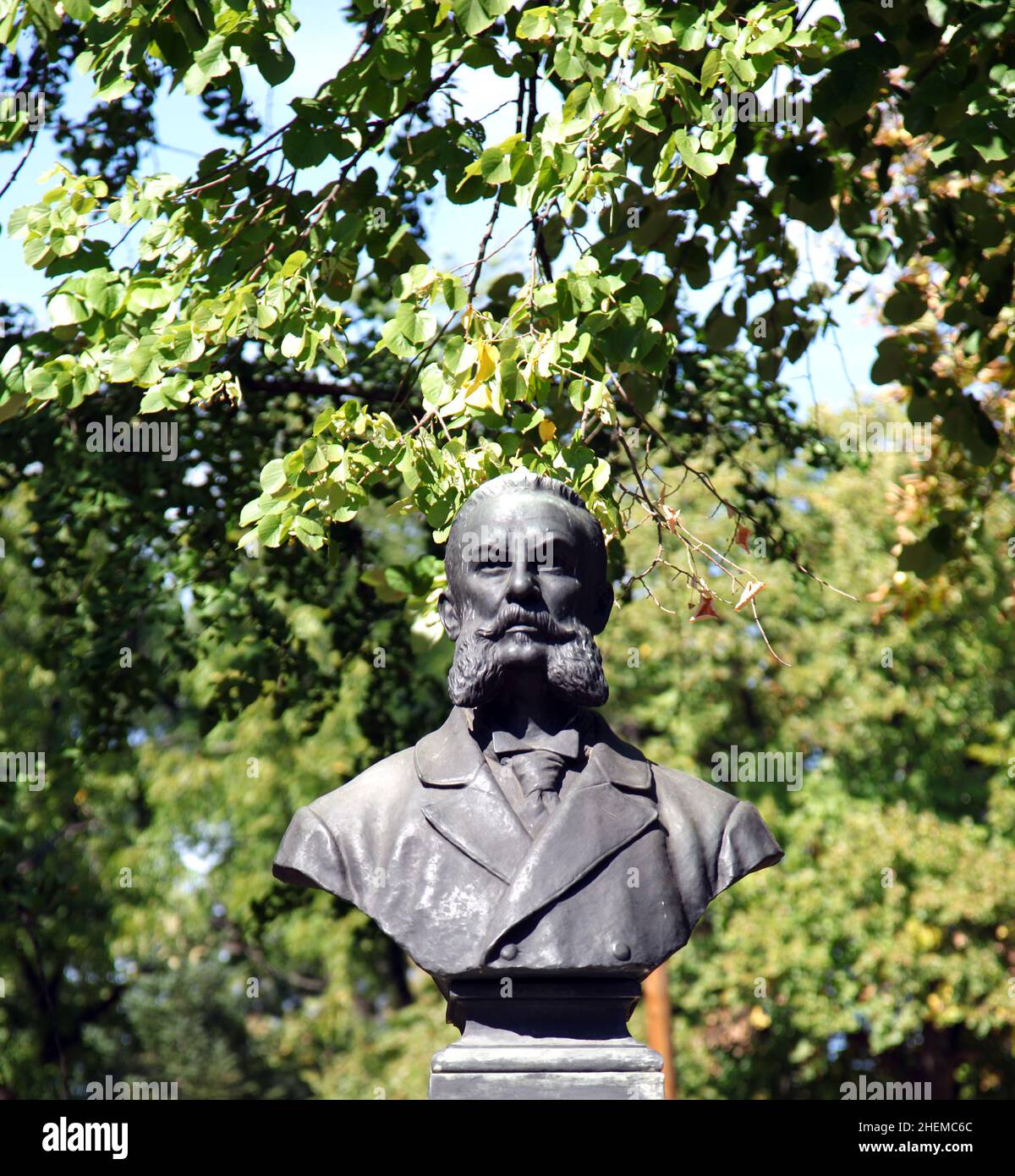 Statue at Kalemegdan Park in Belgrade, Serbia. Belgrade is largest ...
