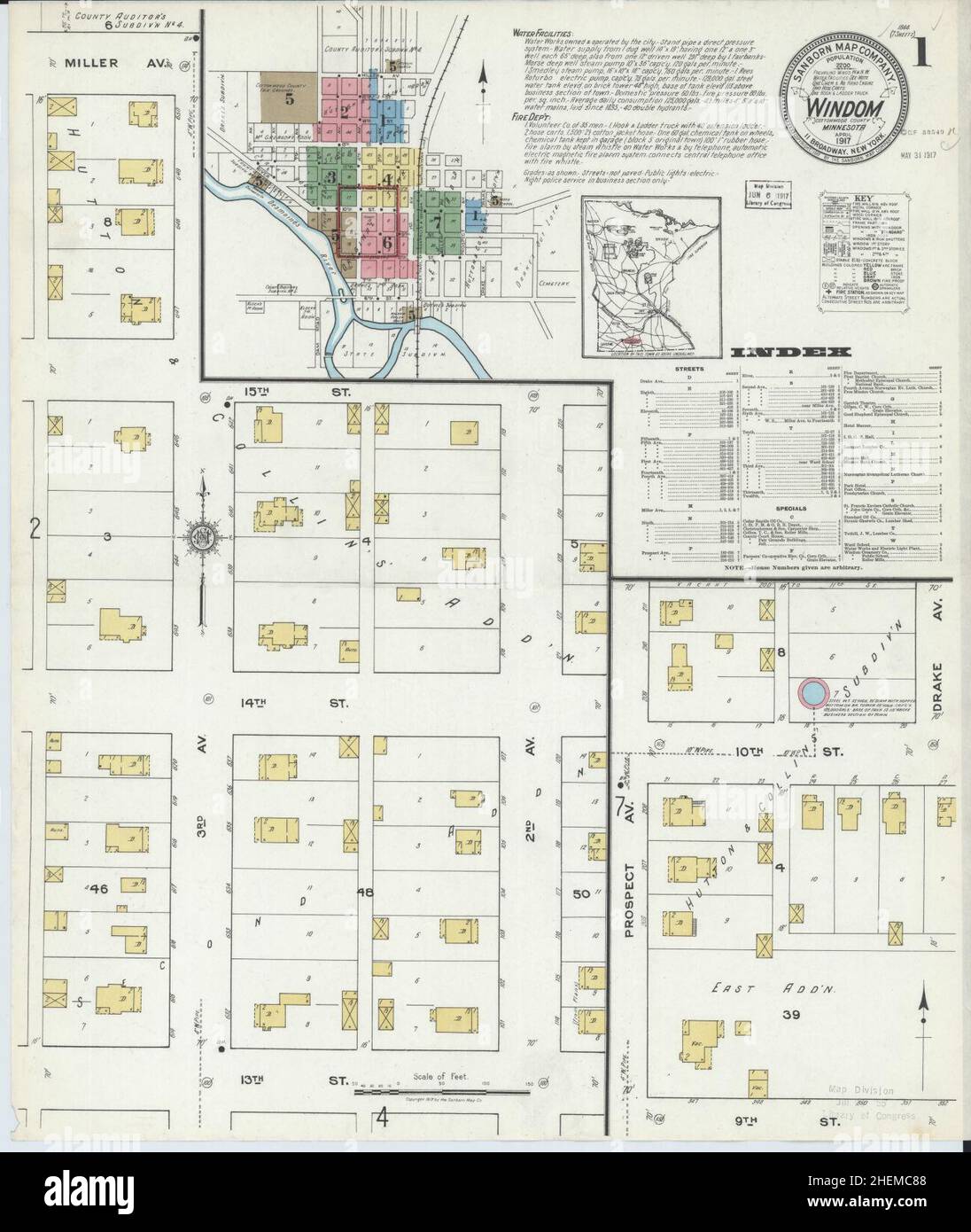 Map of cottonwood minnesota hi-res stock photography and images - Alamy