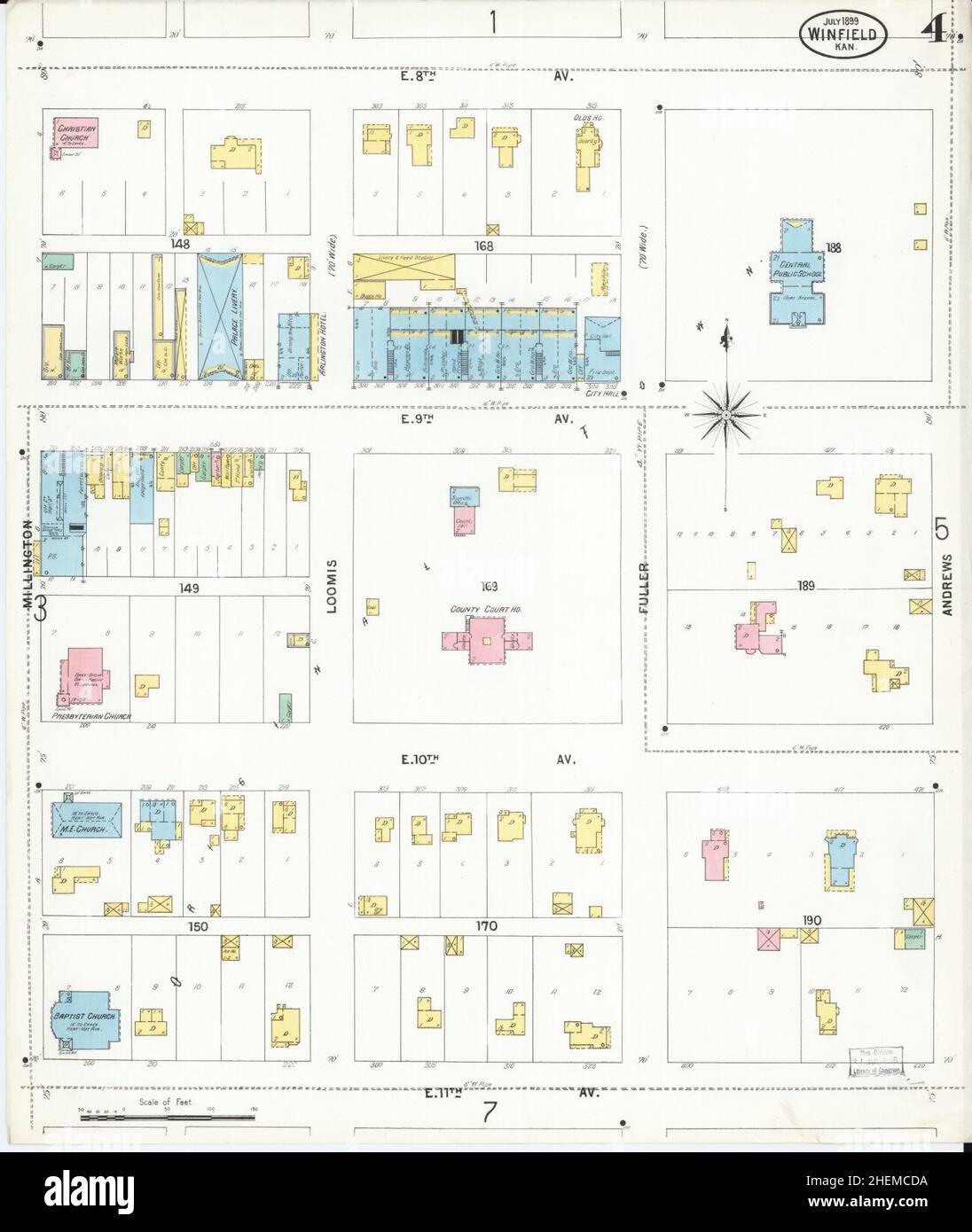 Cowley county map hi-res stock photography and images - Alamy