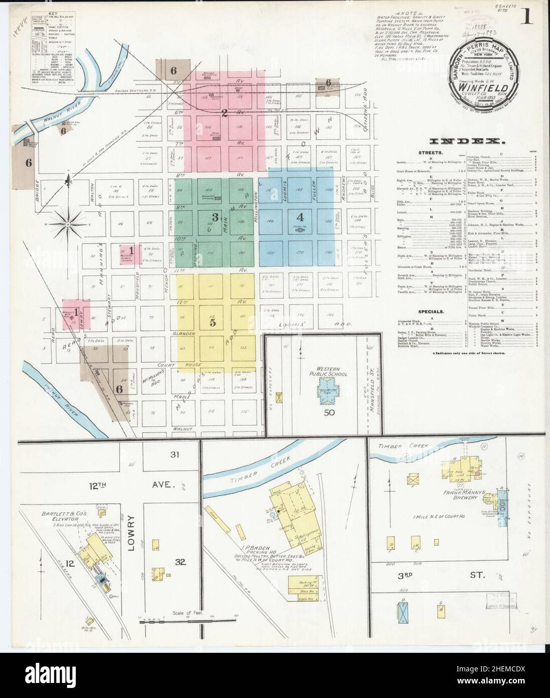 Map of winfield hi-res stock photography and images - Alamy