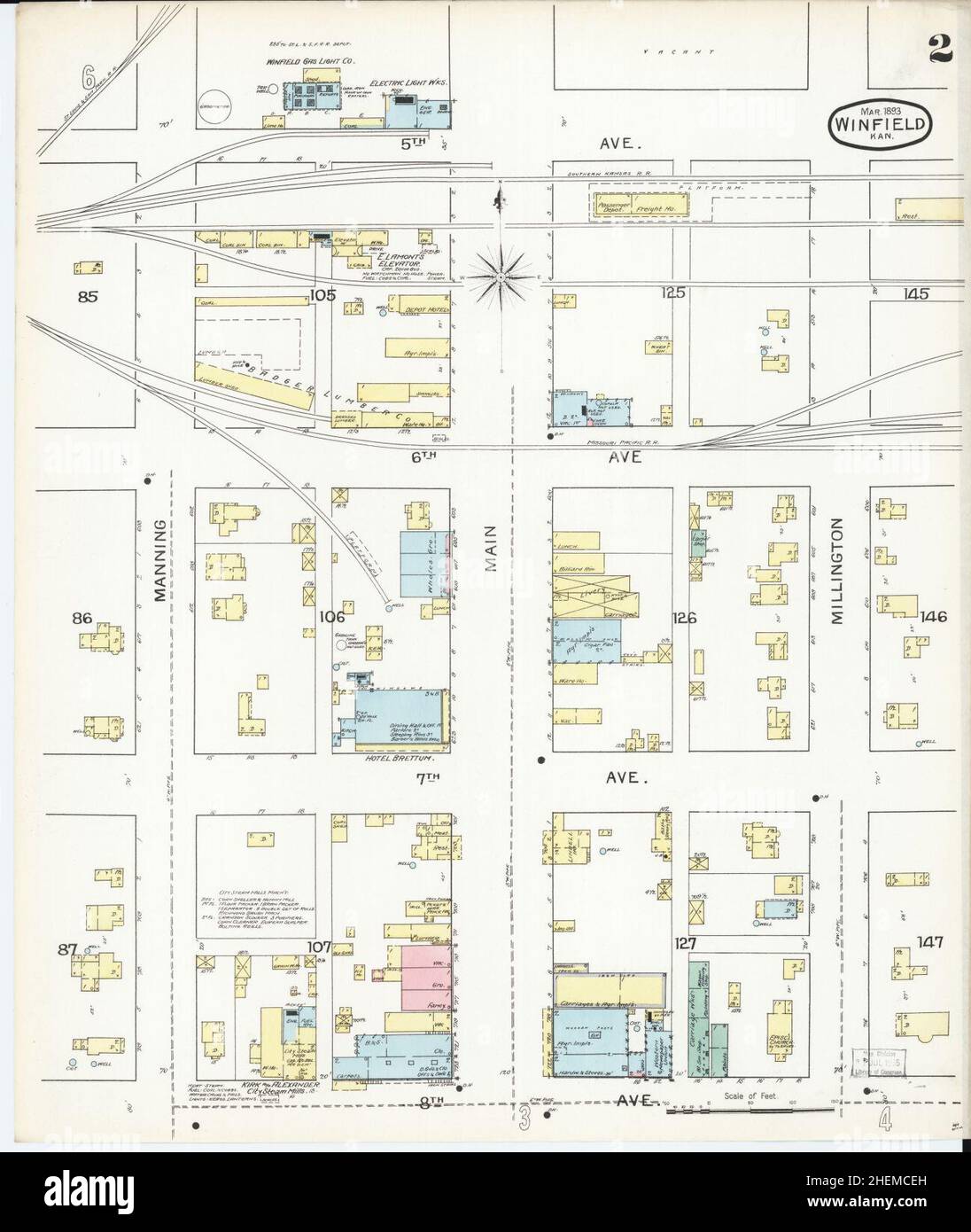 Map of winfield hi-res stock photography and images - Alamy