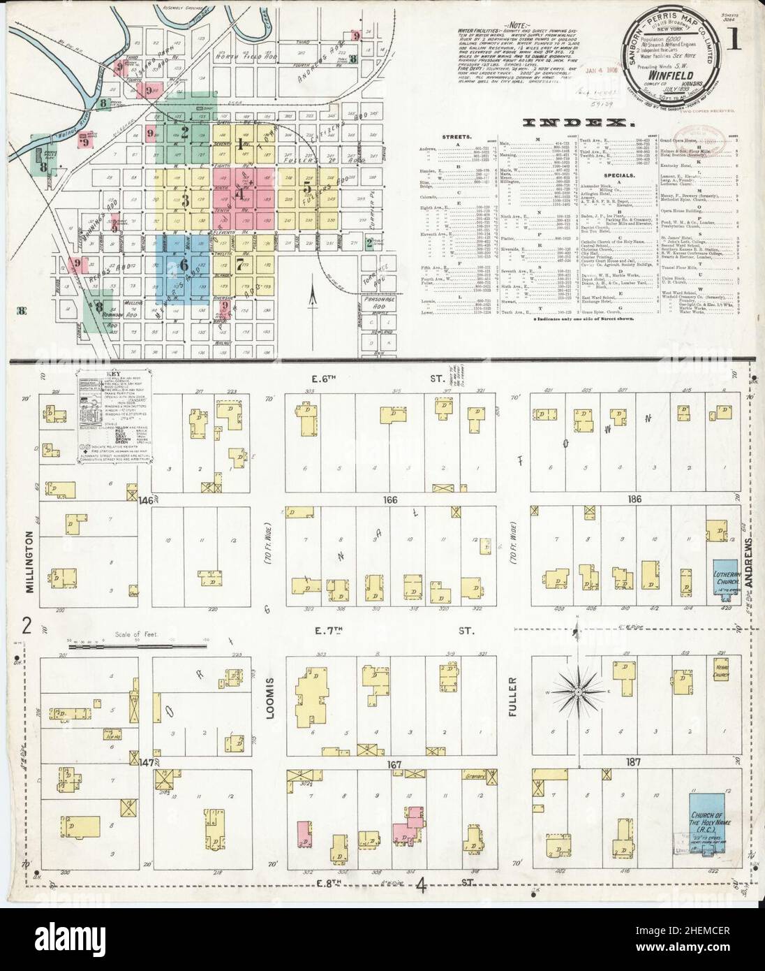 Cowley county map hi-res stock photography and images - Alamy