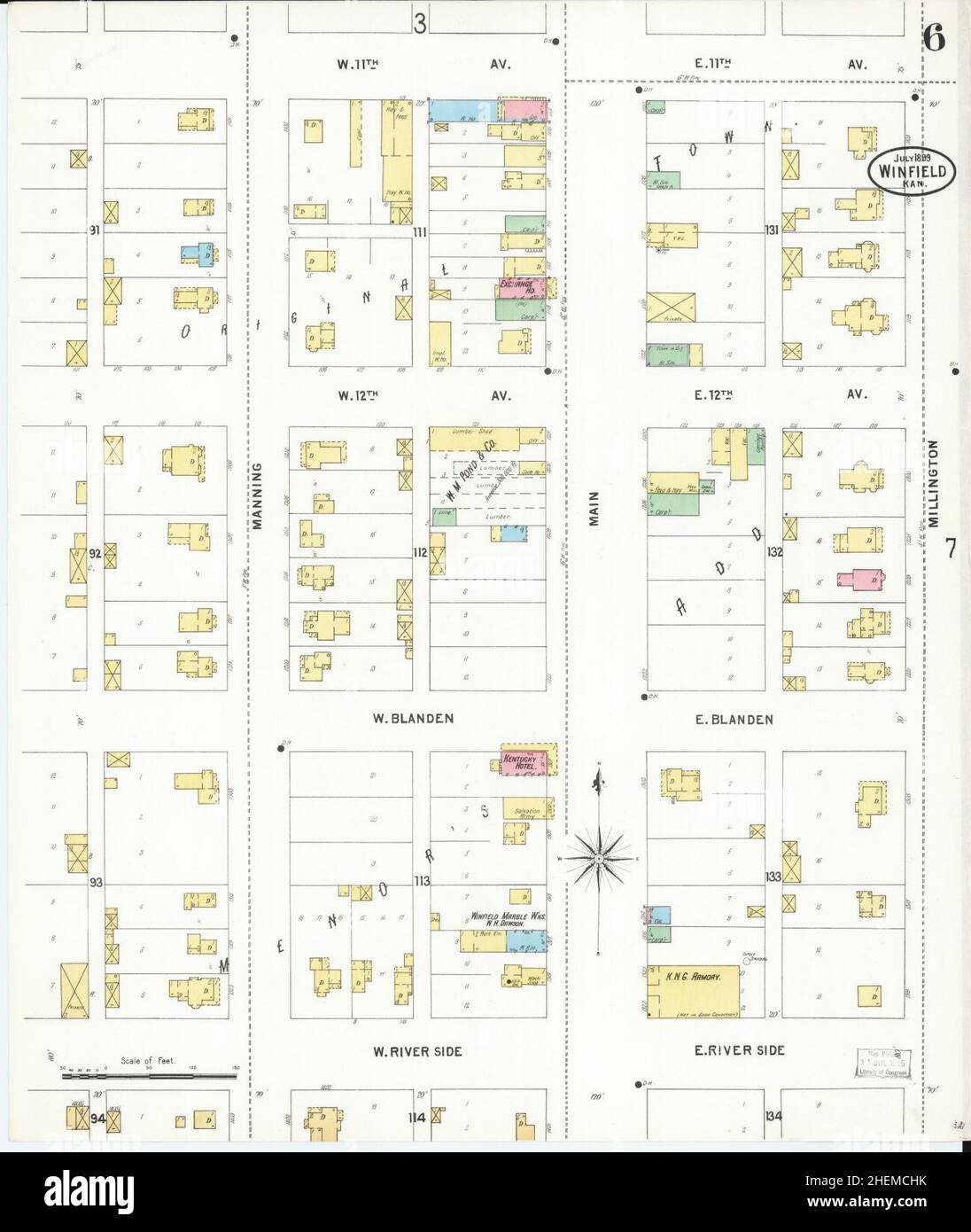 Cowley county map hi-res stock photography and images - Alamy
