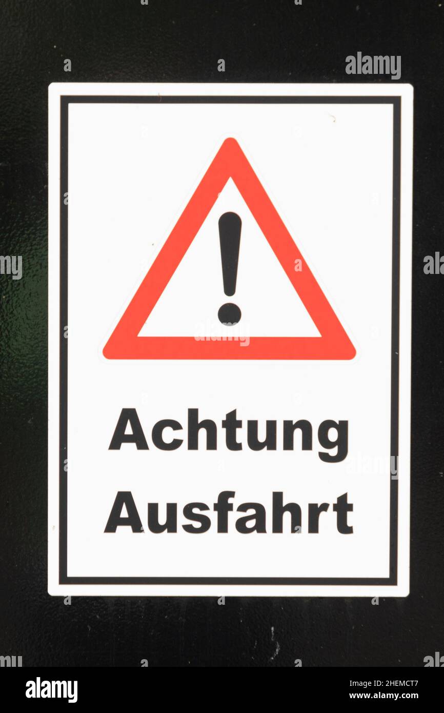 Achtung ausfahrt hi-res stock photography and images - Alamy