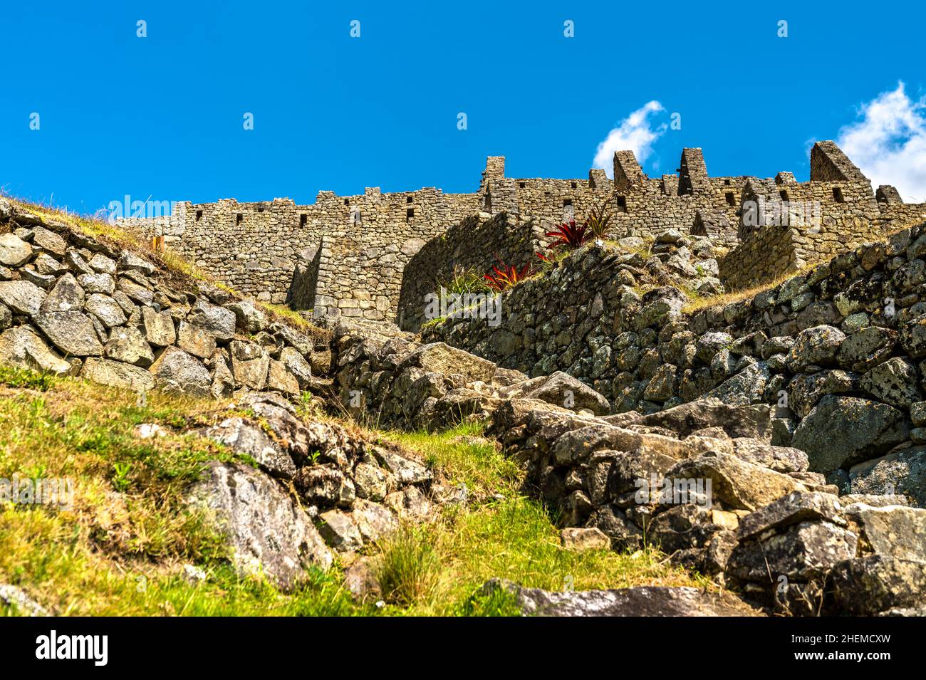 Ancient Incan city of Machu Picchu in Peru Stock Photo - Alamy