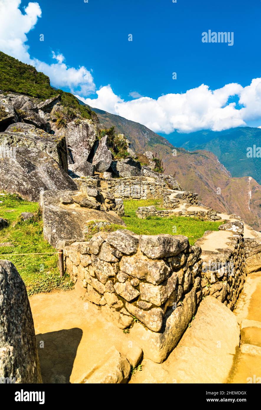 Ancient Incan city of Machu Picchu in Peru Stock Photo - Alamy
