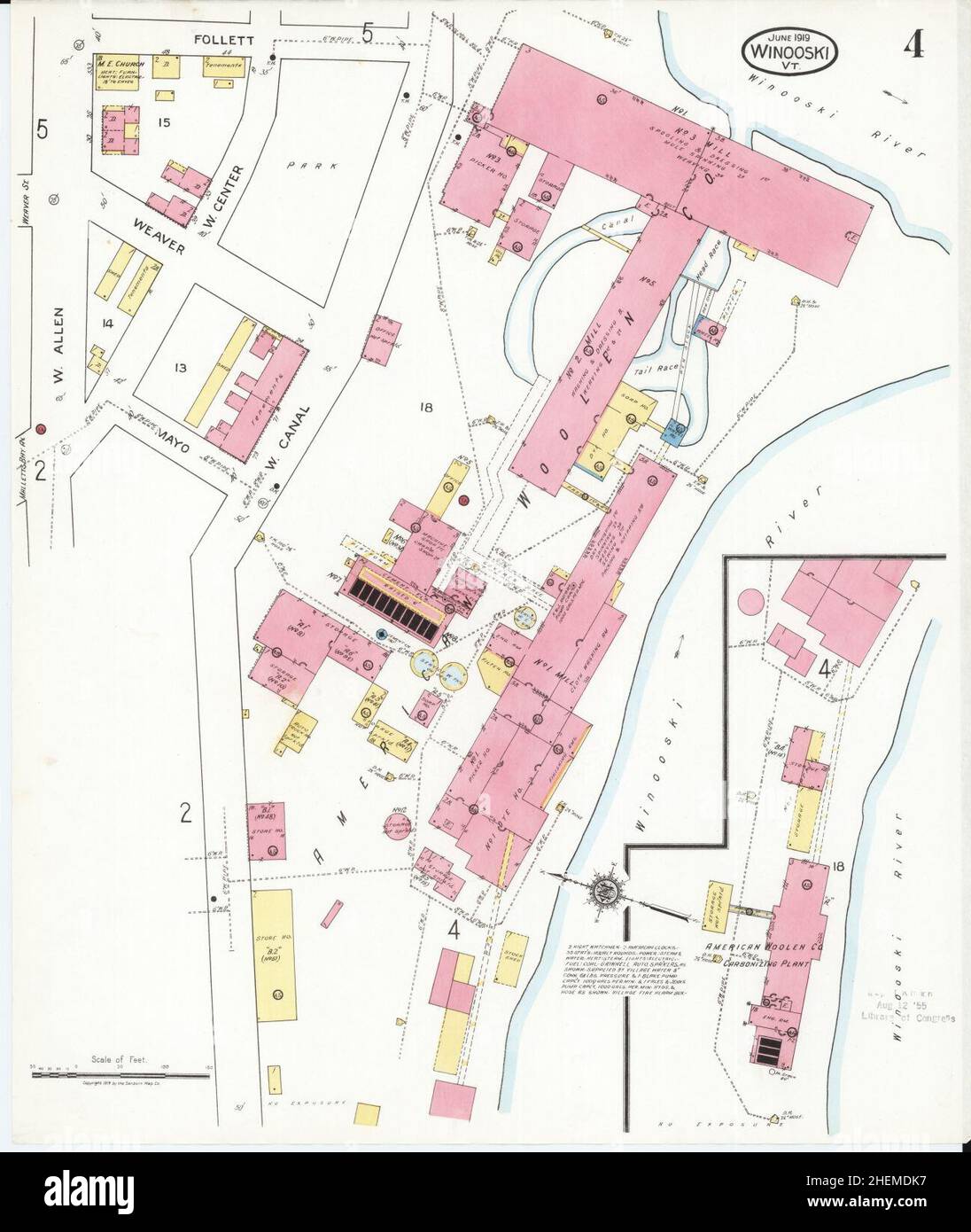 Map of winooski hi-res stock photography and images - Alamy