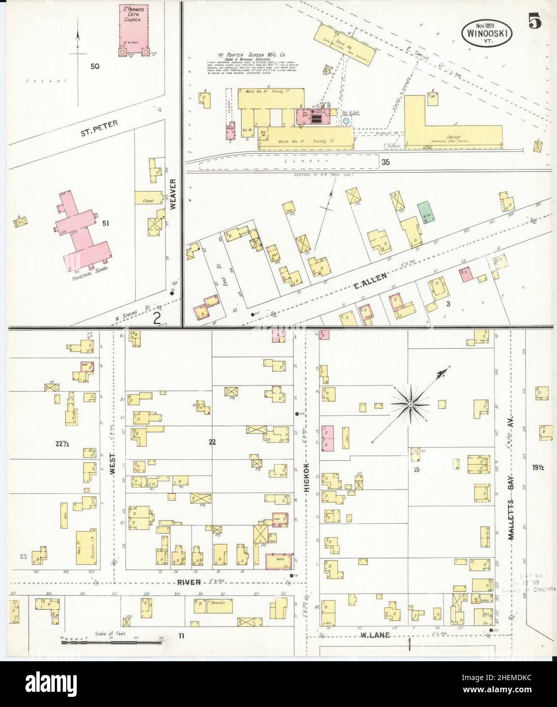 Map of winooski hi-res stock photography and images - Alamy