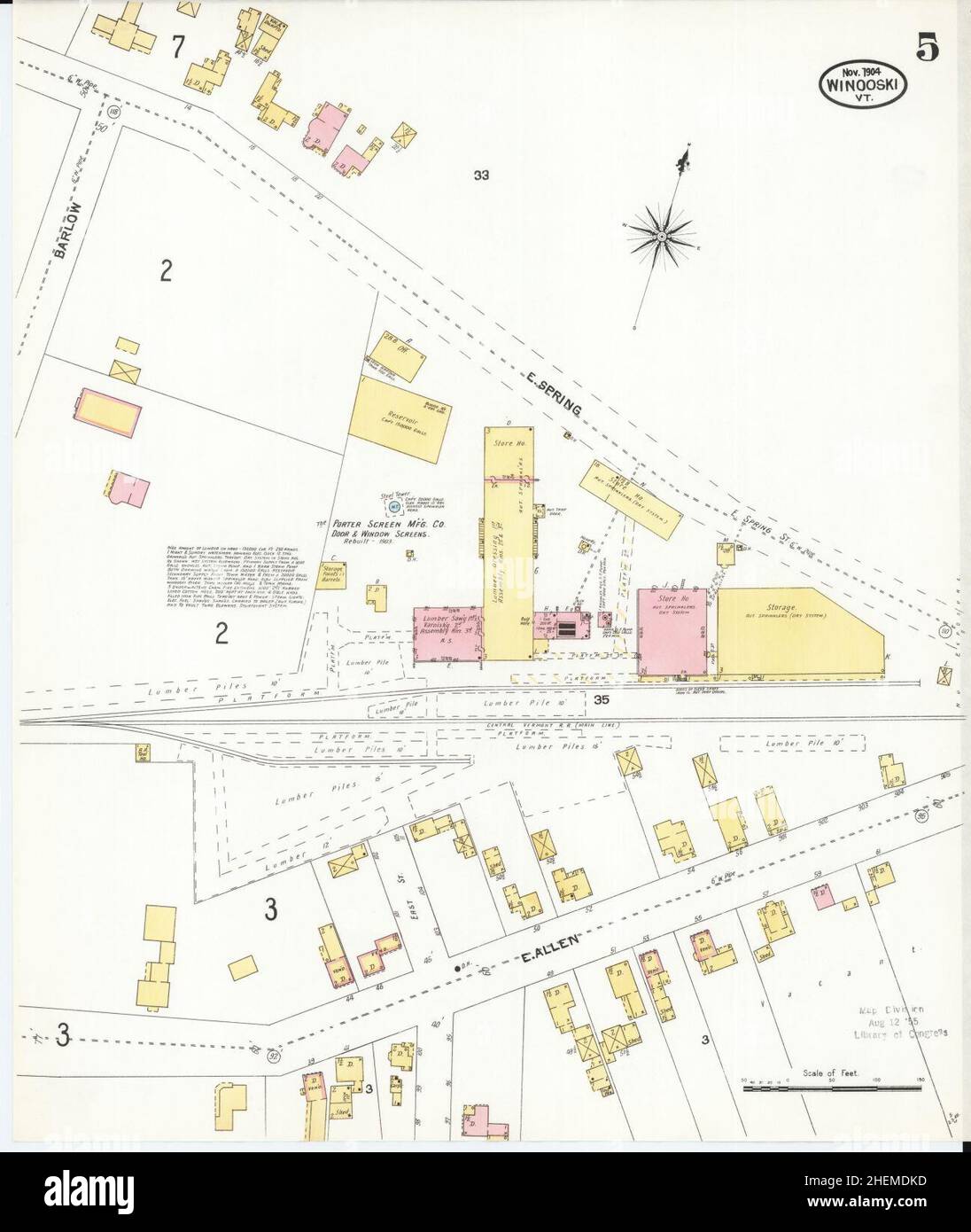 Map of winooski hi-res stock photography and images - Alamy