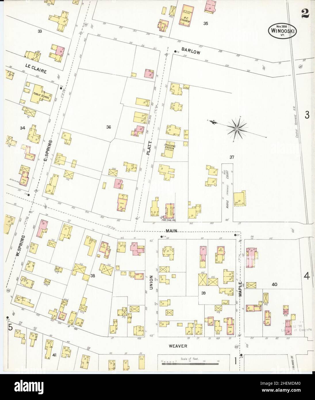 Map of winooski hi-res stock photography and images - Alamy