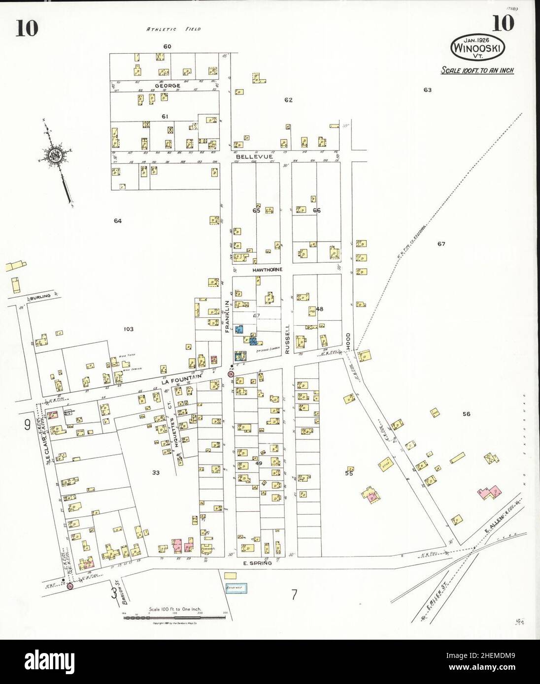 Map of winooski hi-res stock photography and images - Alamy