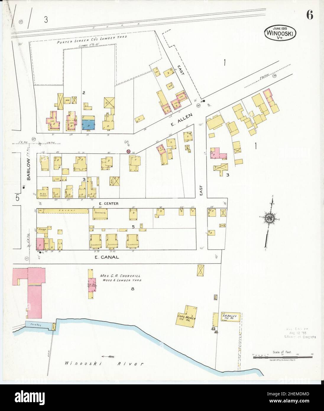 Map of winooski hi-res stock photography and images - Alamy