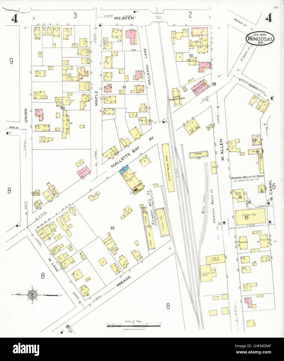Map of winooski hi-res stock photography and images - Alamy