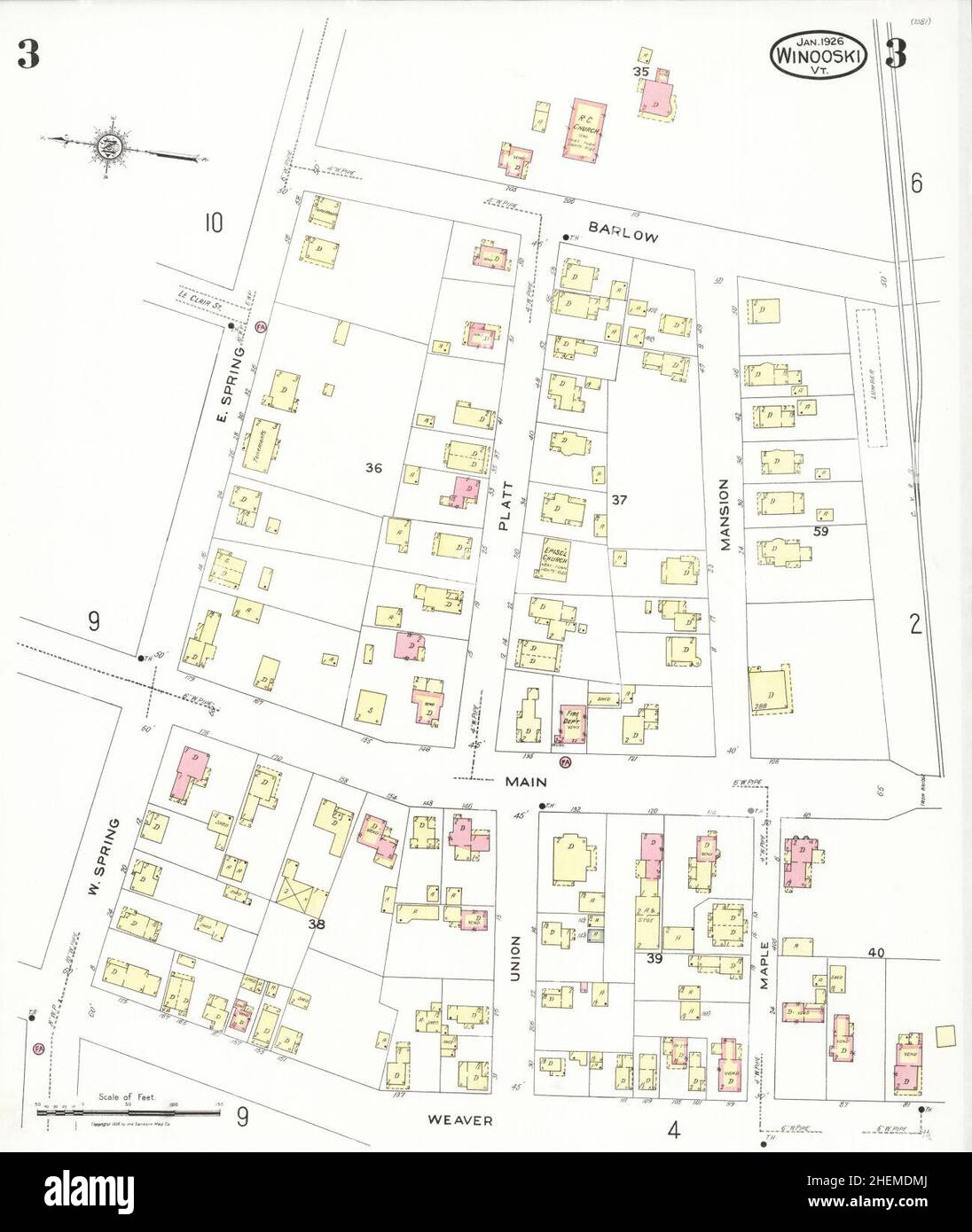 Map of winooski hi-res stock photography and images - Alamy
