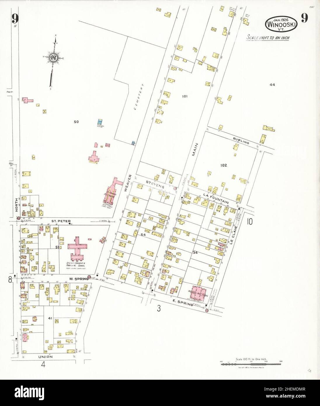 Map of winooski hi-res stock photography and images - Alamy