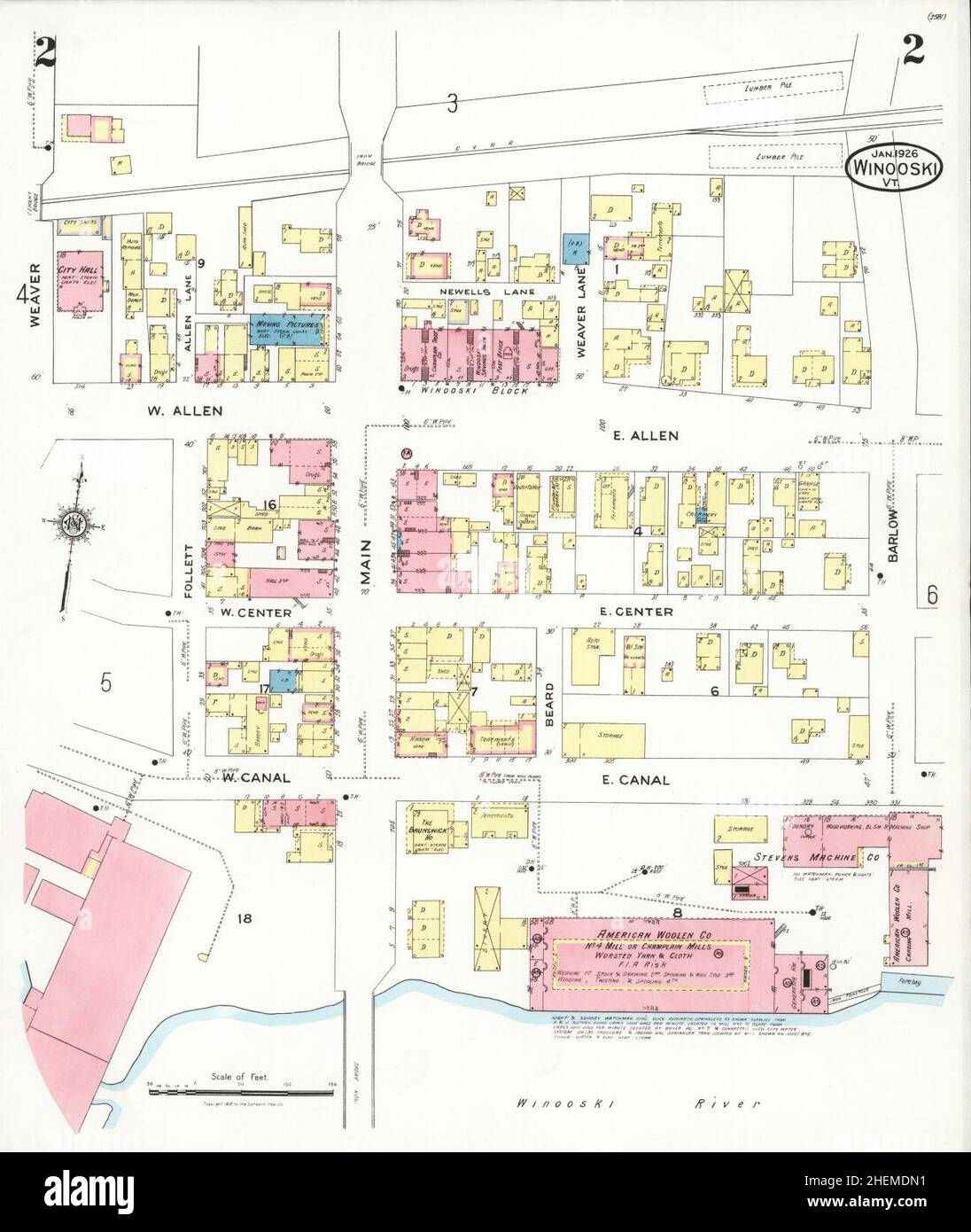 Map of winooski hi-res stock photography and images - Alamy