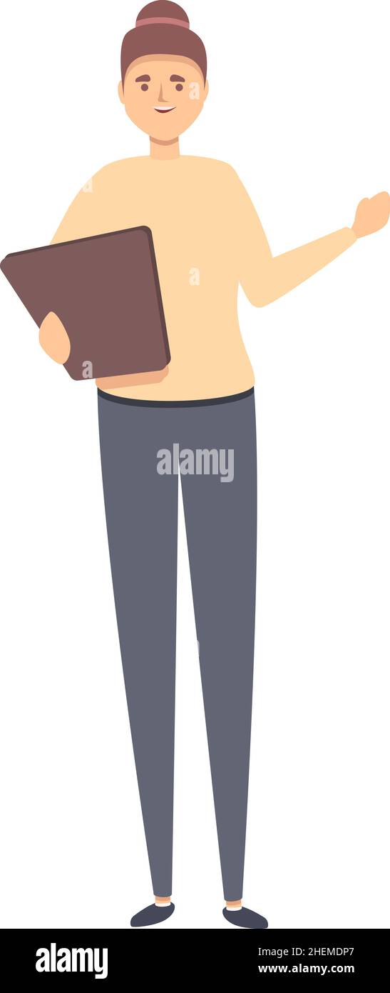 Person presenter icon cartoon vector. Business character. Social speak ...