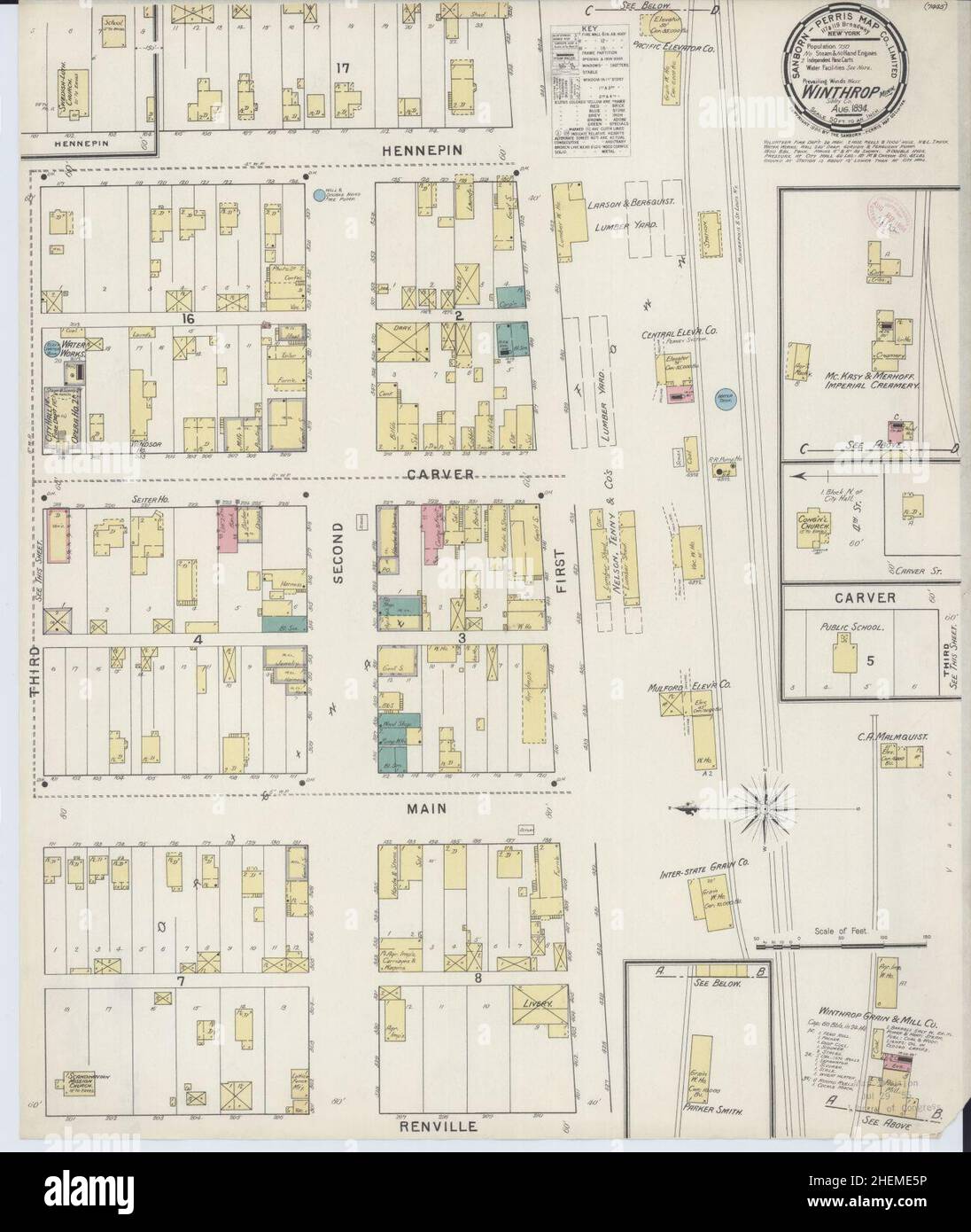 Winthrop minnesota map hi-res stock photography and images - Alamy