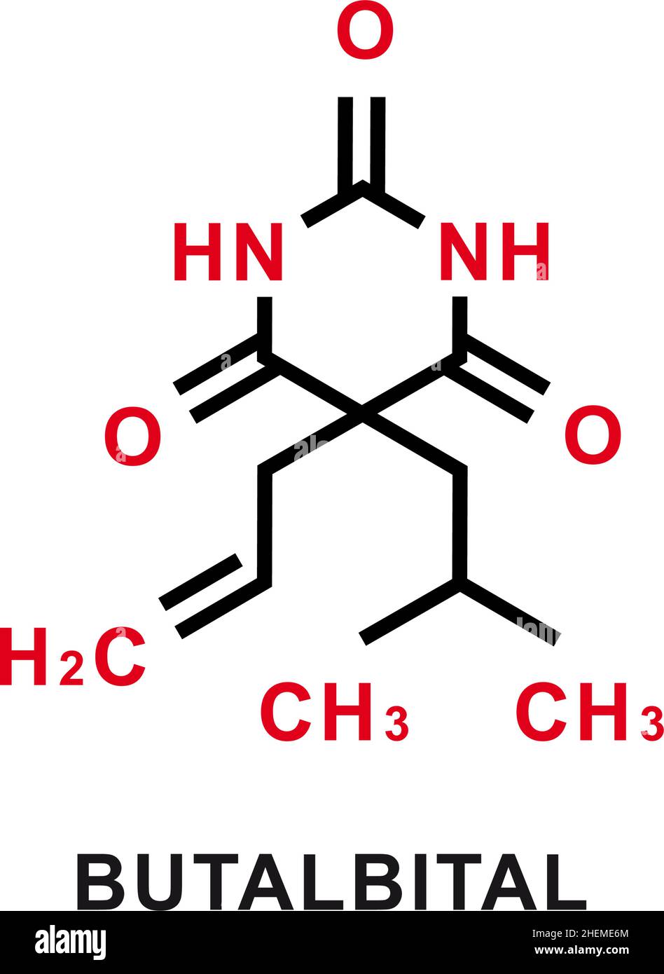 Butalbital chemical formula. Butalbital chemical molecular structure ...