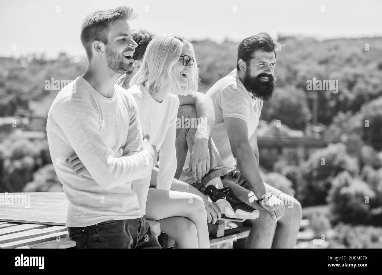 Cheerful people communicating. Networking concept. Spending time with ...