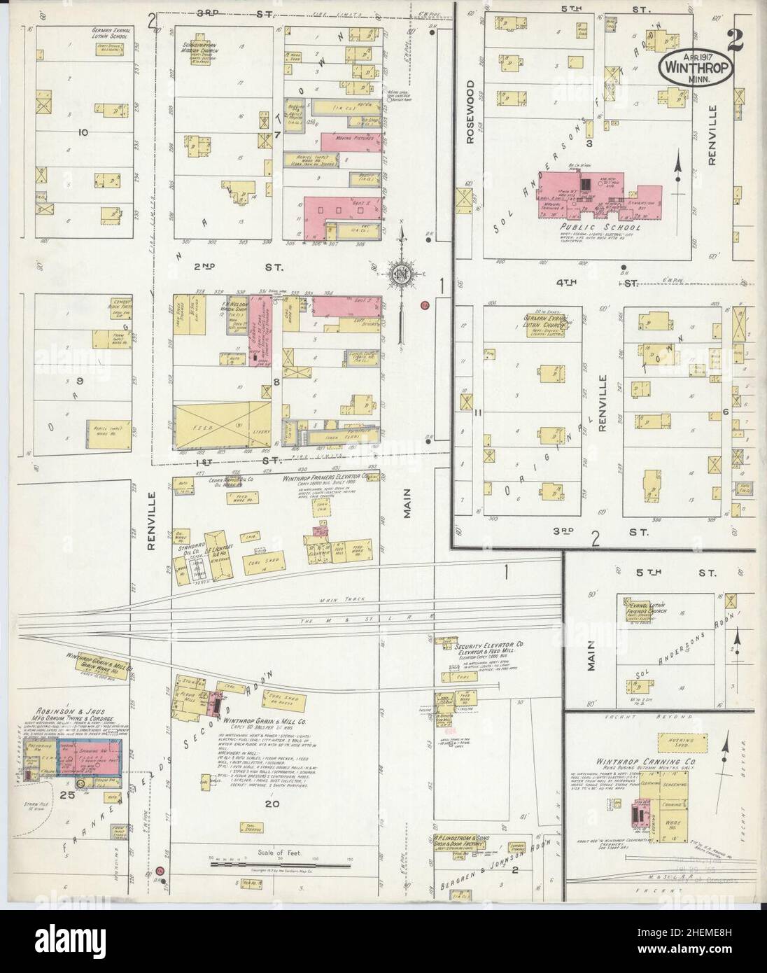 Winthrop minnesota map hi-res stock photography and images - Alamy
