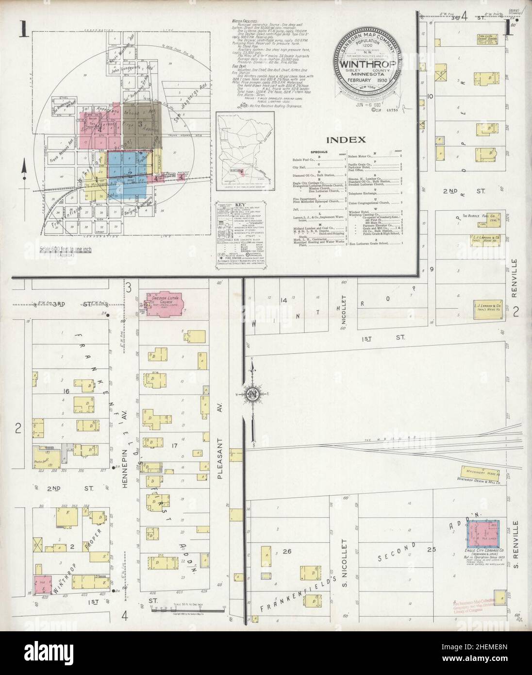 Map of winthrop hi-res stock photography and images - Alamy