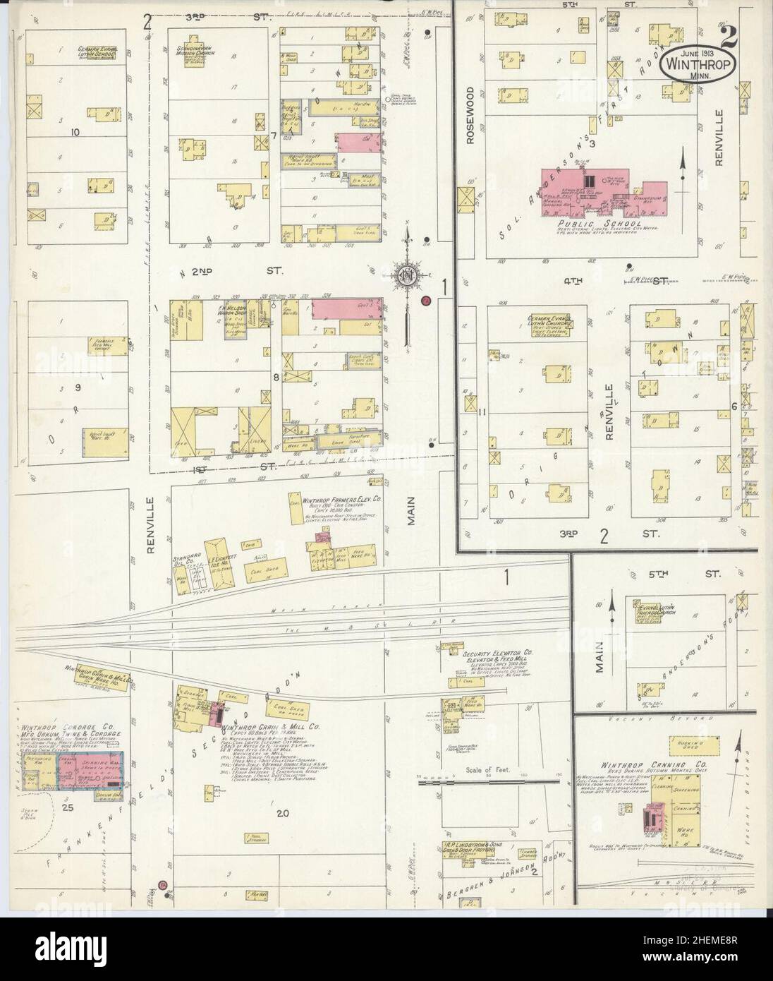 Map of winthrop hi-res stock photography and images - Alamy