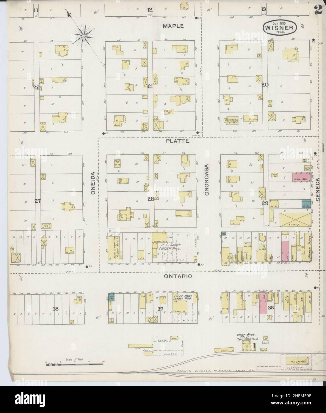 Map of wisner hi-res stock photography and images - Alamy