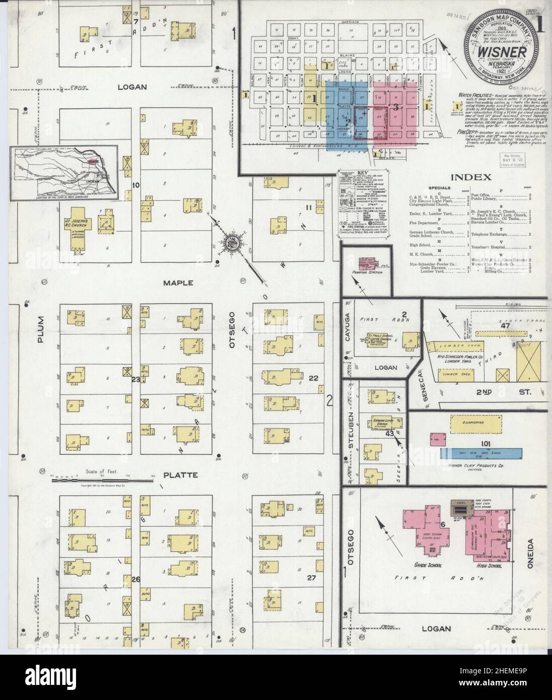 Map of wisner hi-res stock photography and images - Alamy