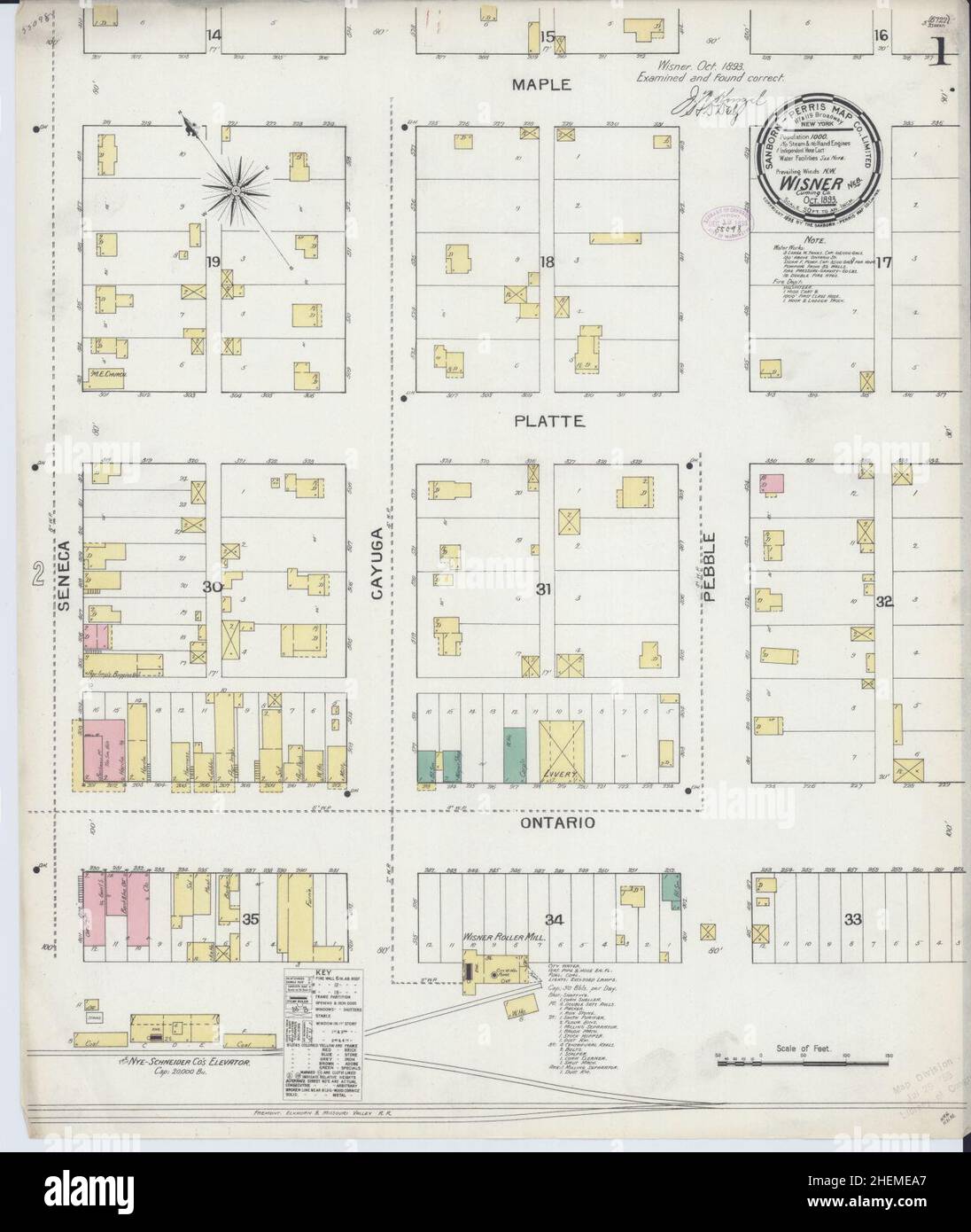 Map of wisner hi-res stock photography and images - Alamy