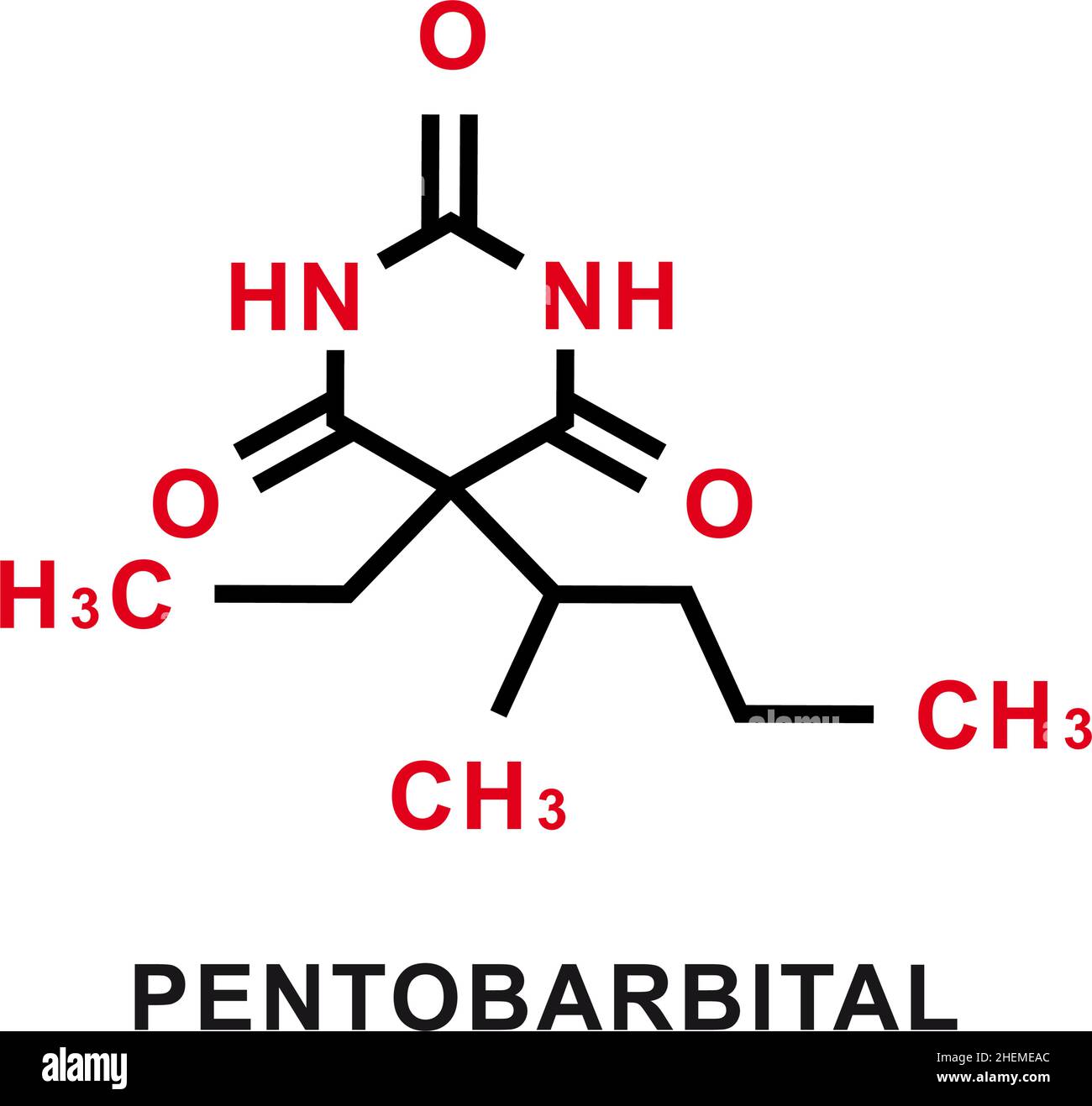 Pentobarbital chemical formula. Pentobarbital chemical molecular ...