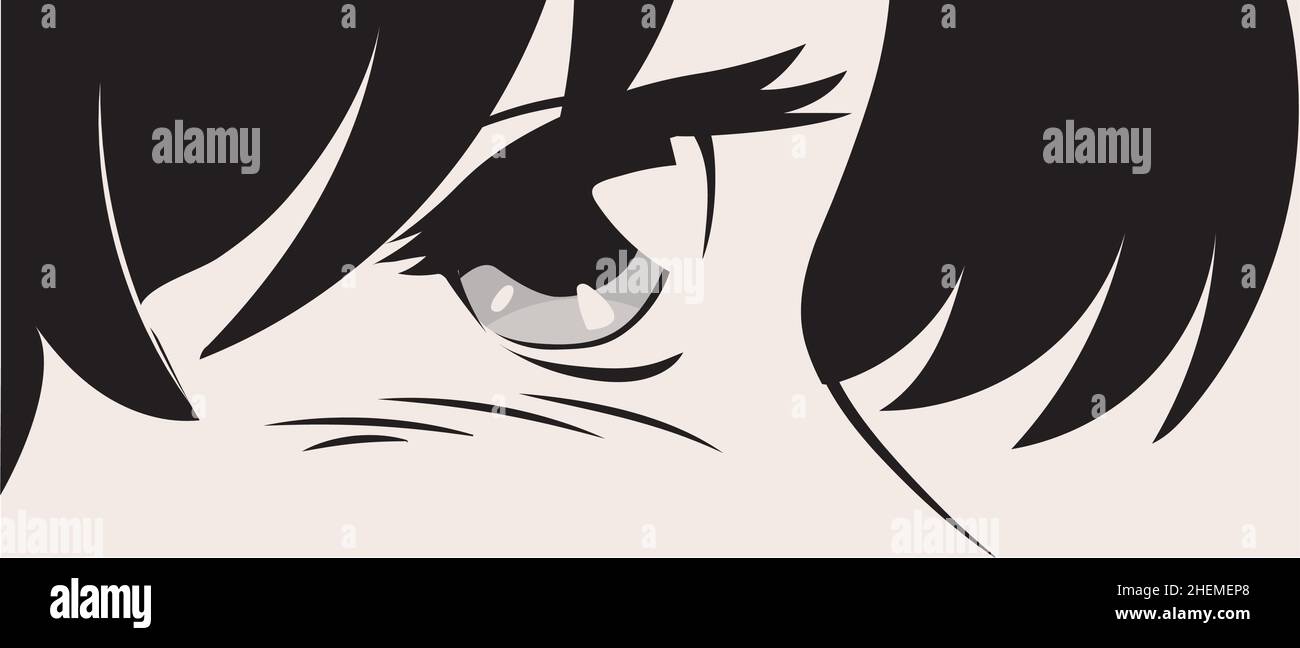 close up of manga character Stock Vector Image & Art - Alamy