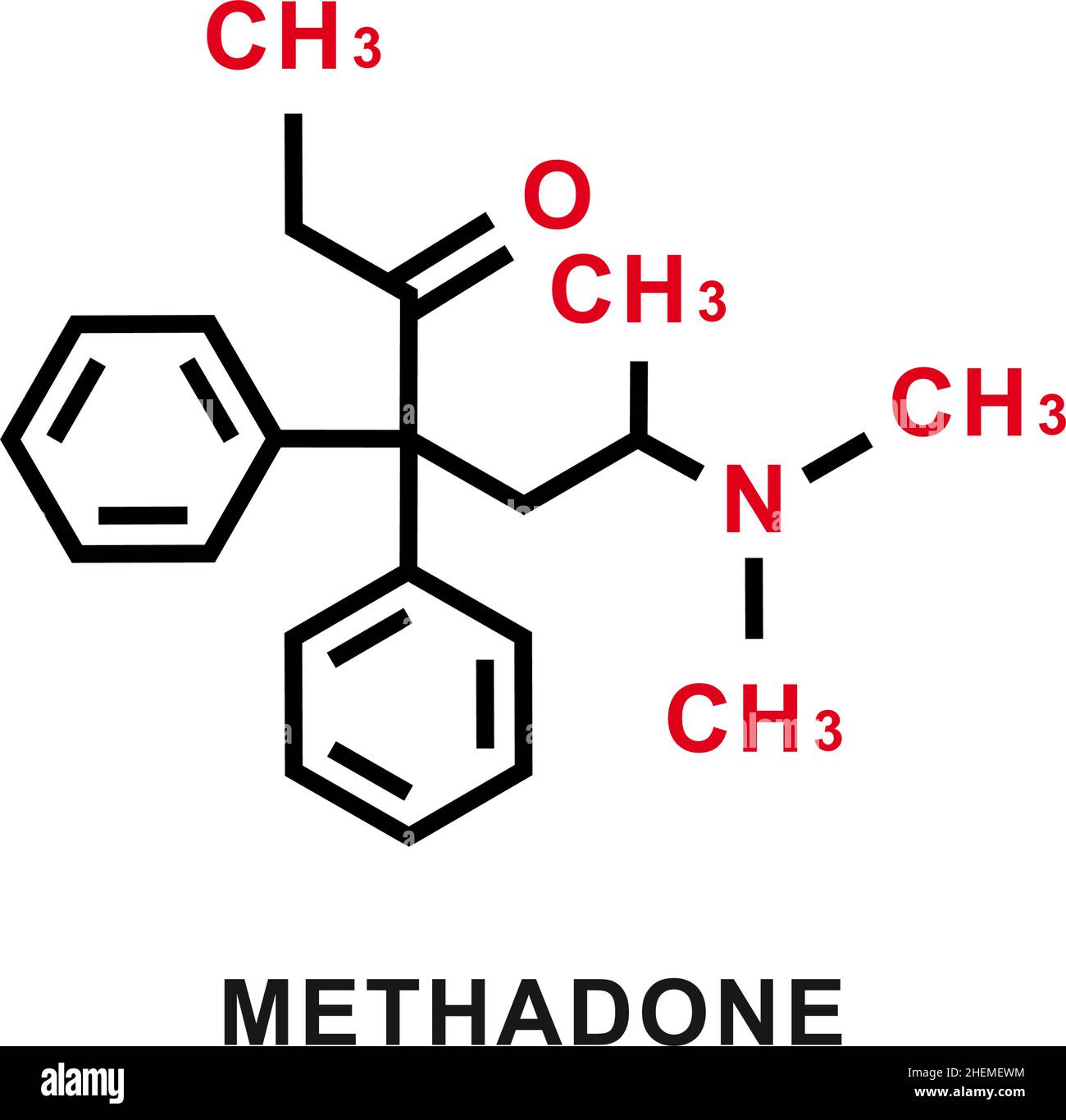Methadone chemical formula. Methadone chemical molecular structure ...