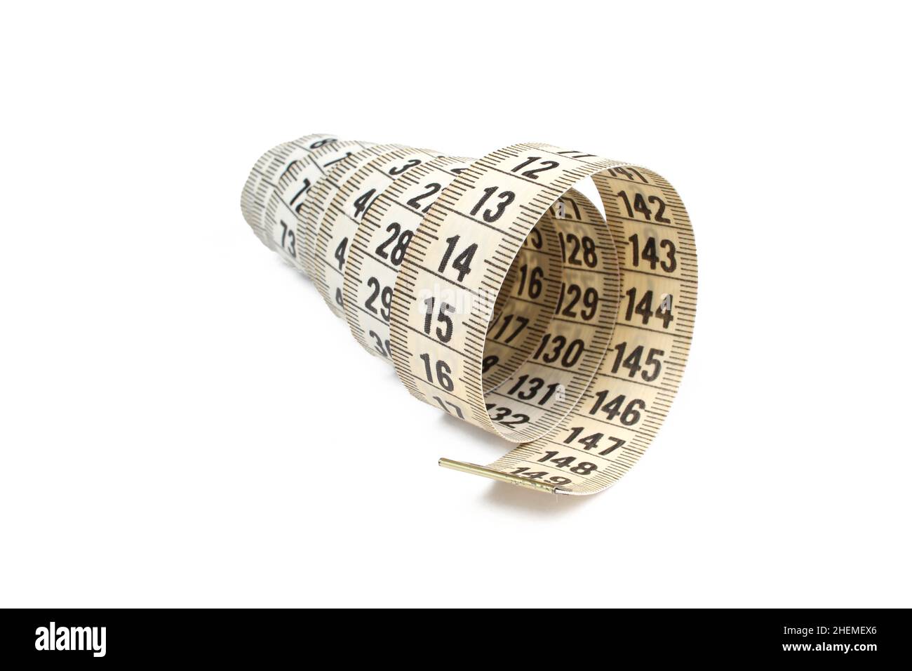 Measuring tape isolated on white background. Metric system Stock Photo ...