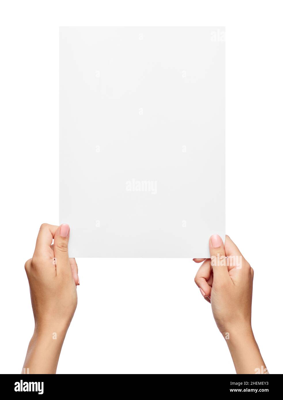 blank sign note label hand holding paper Stock Photo - Alamy