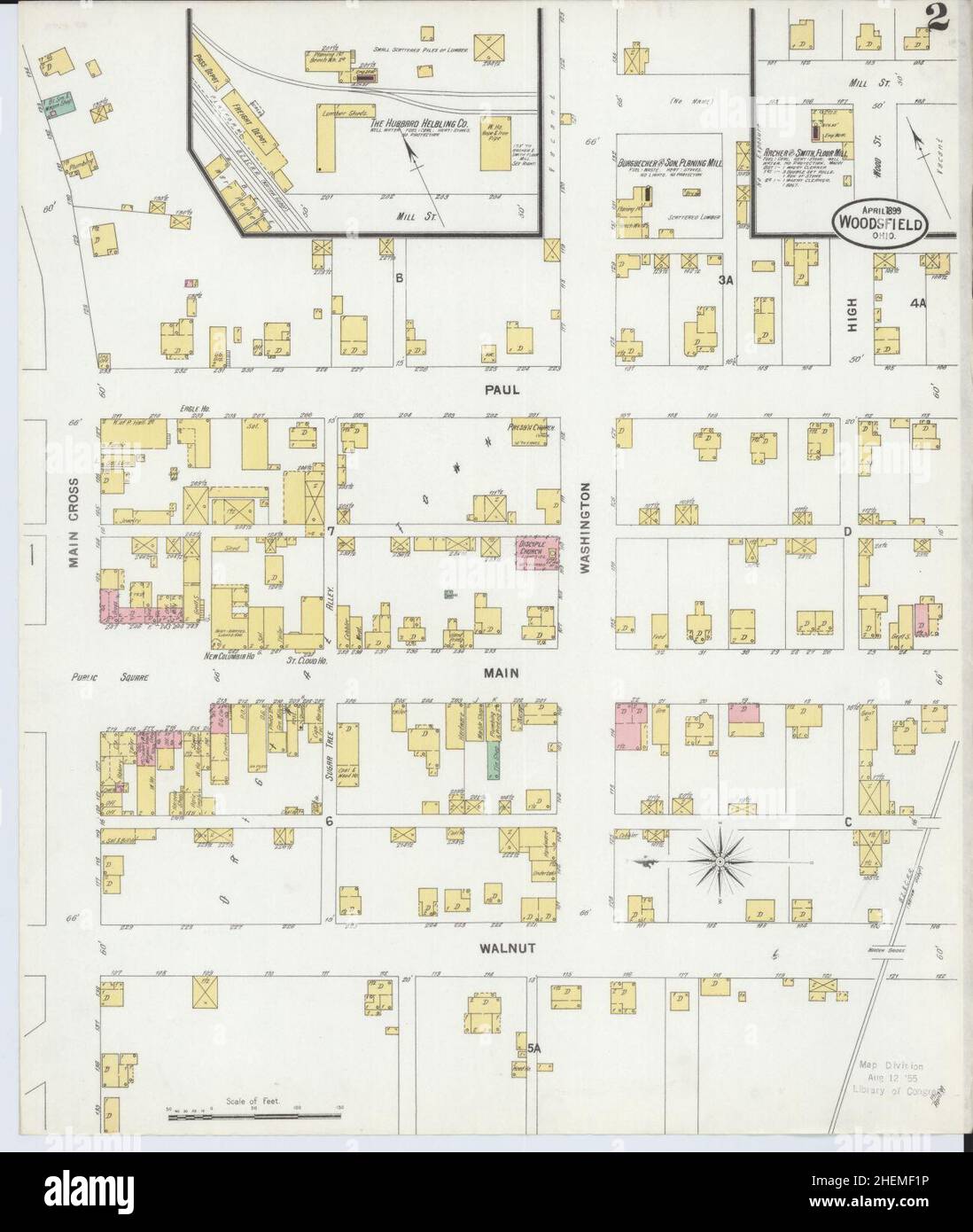 Sanborn Fire Insurance Map from Woodsfield, Monroe County, Ohio Stock ...
