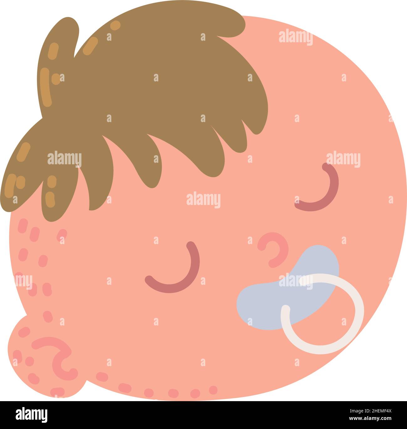 baby face with pacifier Stock Vector Image & Art - Alamy