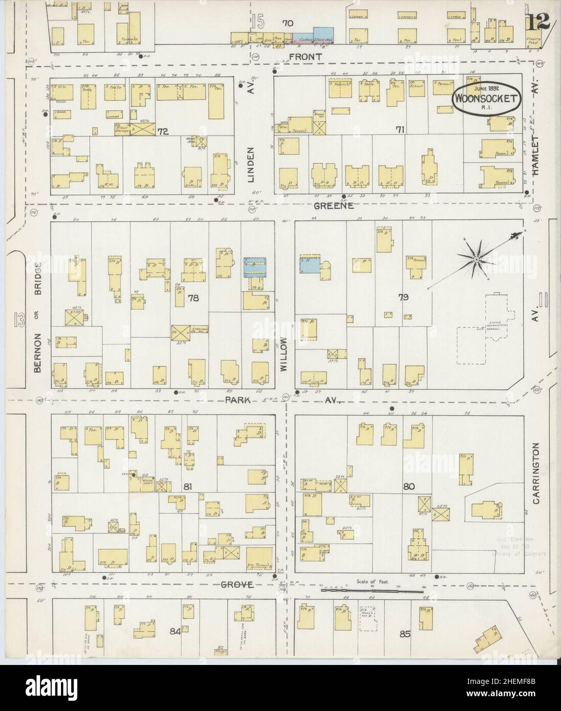 Map of woonsocket hi-res stock photography and images - Alamy
