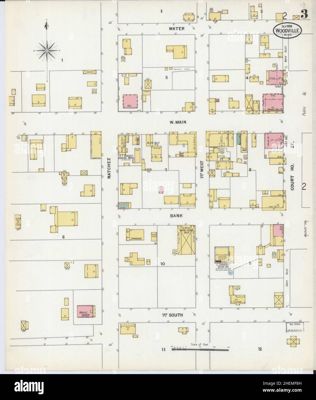 Sanborn Fire Insurance Map from Woodville, Wilkinson County ...