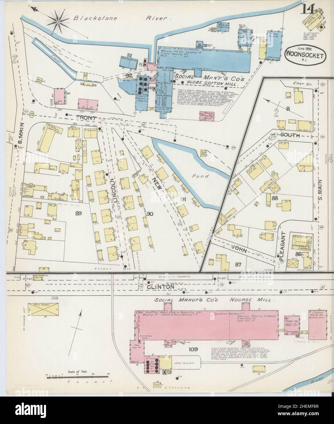 Map of woonsocket hi-res stock photography and images - Alamy