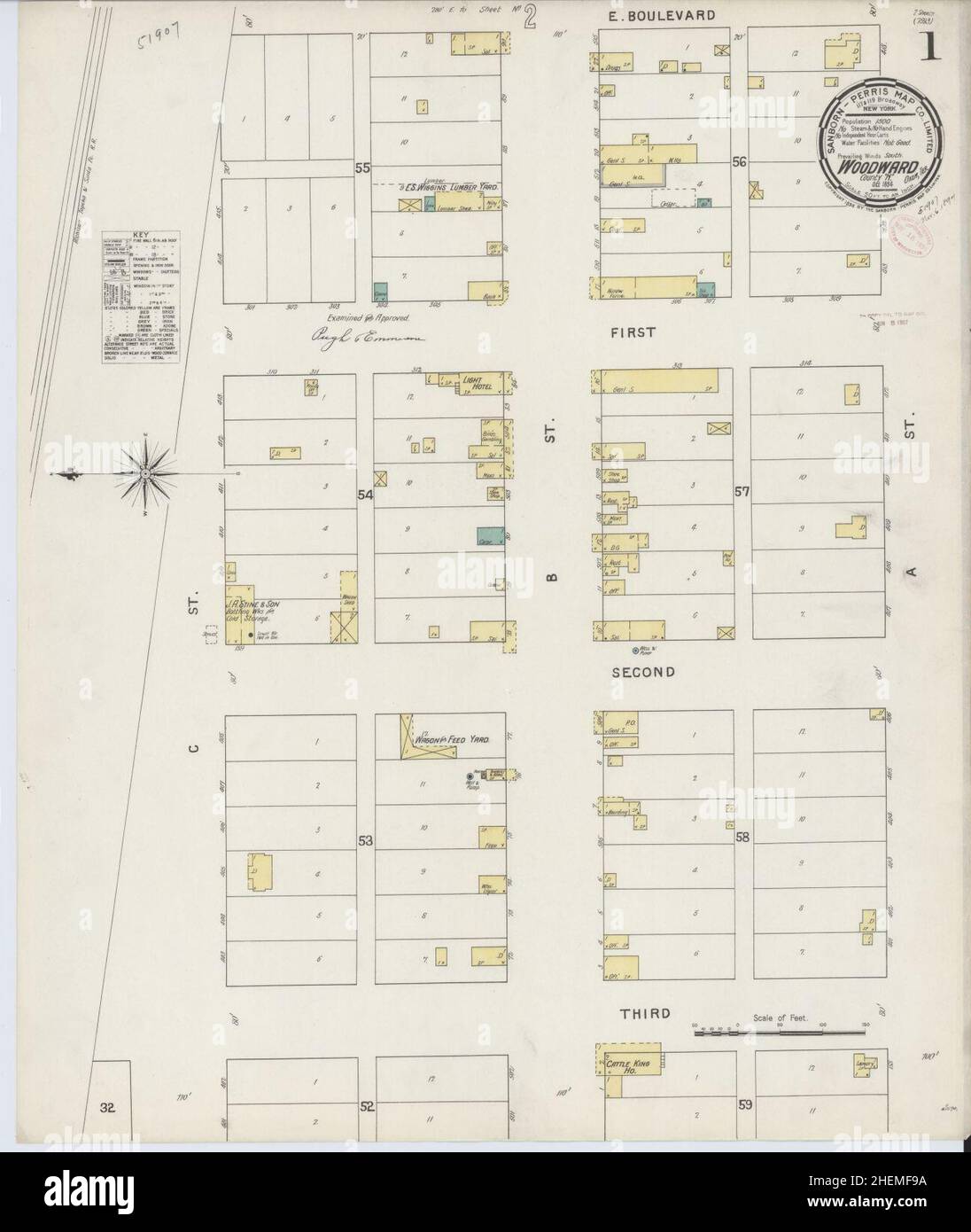 Woodward oklahoma map hi-res stock photography and images - Alamy