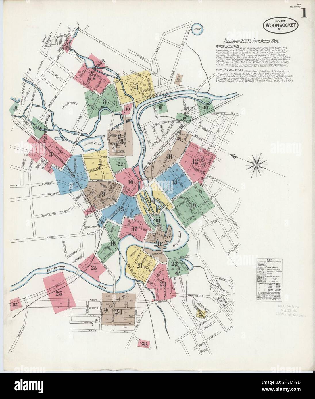 Map of woonsocket hi-res stock photography and images - Alamy