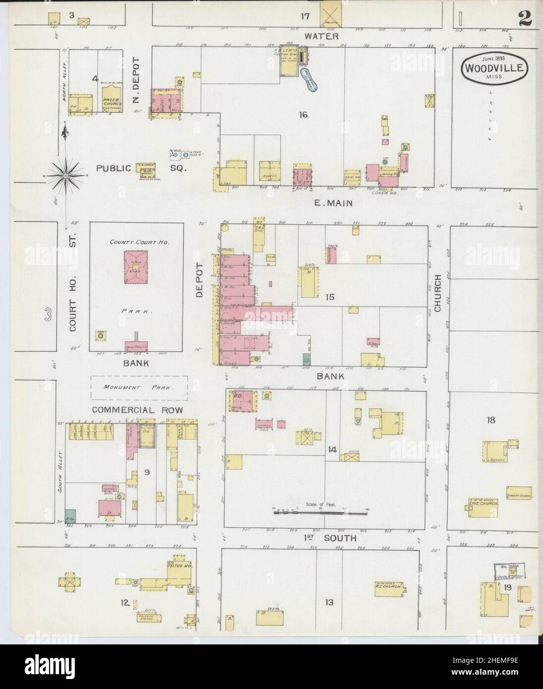 Sanborn Fire Insurance Map from Woodville, Wilkinson County ...