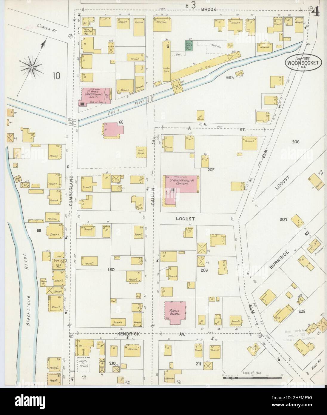 Map of woonsocket hi-res stock photography and images - Alamy