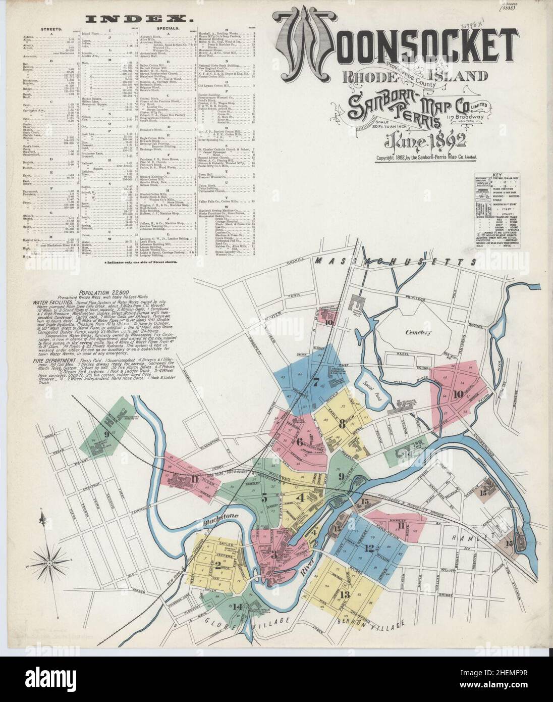 Map of woonsocket hi-res stock photography and images - Alamy