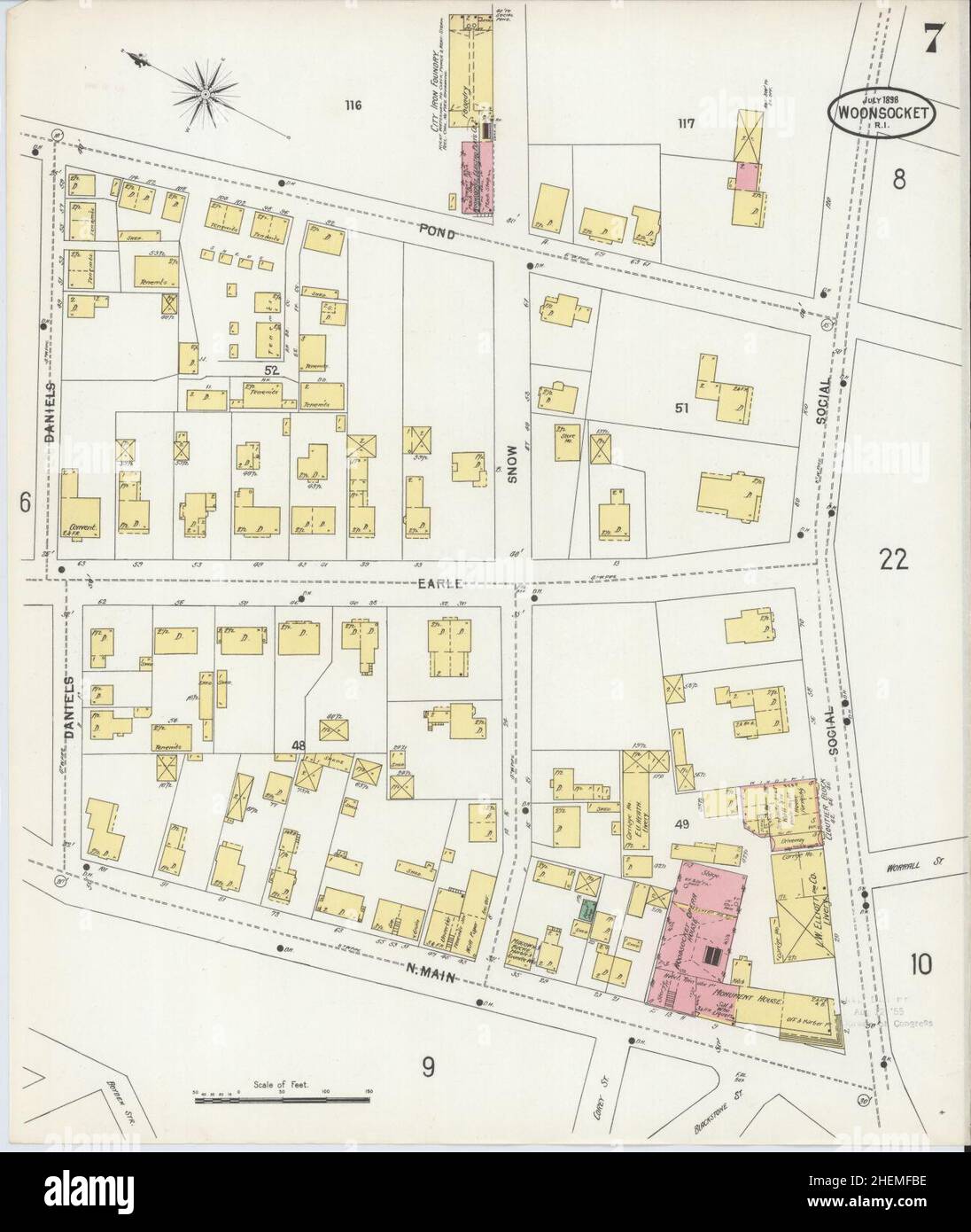 Map of woonsocket hi-res stock photography and images - Alamy